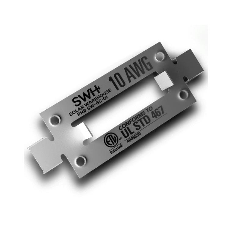 Aluminum Grounding Lug - Standard Rail - Lite Rail - Solar Warehouse